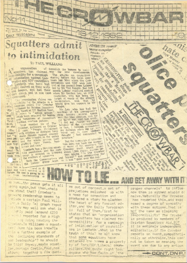 The Crowbar #11 Dec 18th 1982 | libcom.org